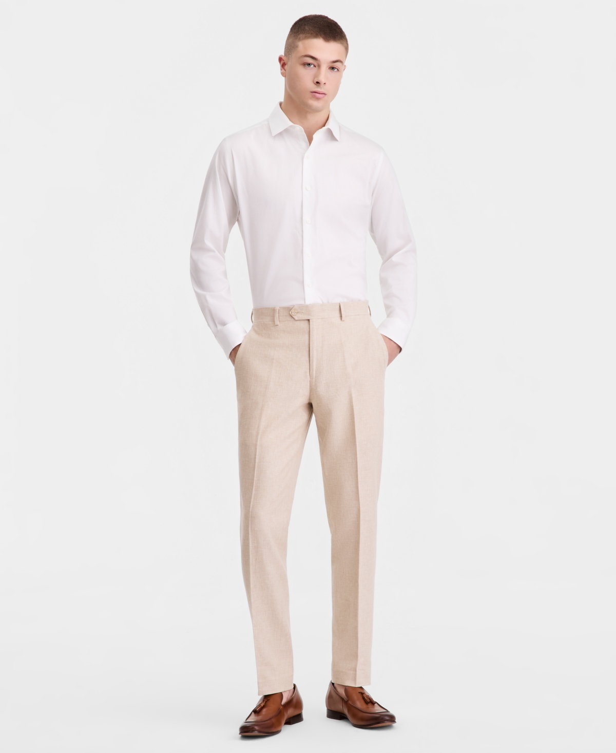 Click here for Bar Iii Mens Slim-Fit Linen-Blend Suit Separates P... prices