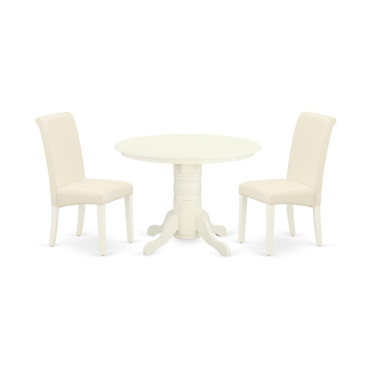 Click here for East West Furniture Dining Room Set Linen White -... prices