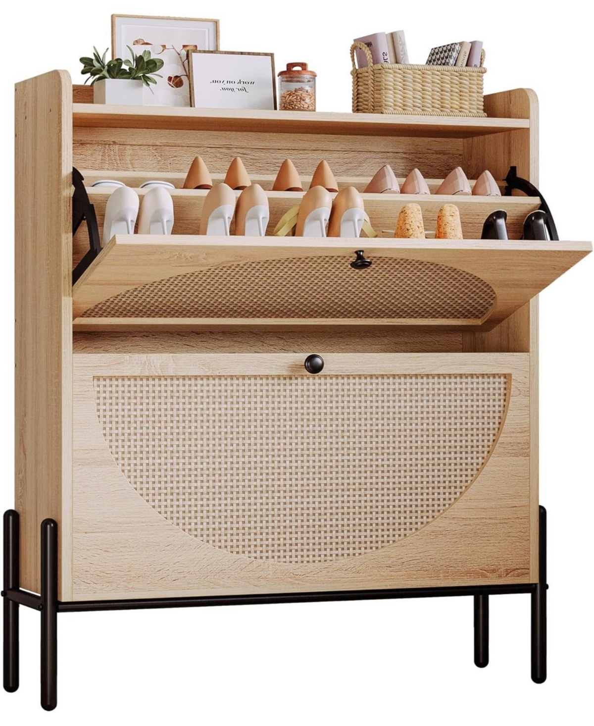 Click here for Ironck Shoe Cabinet Storage with 2 Flip Drawers  O... prices