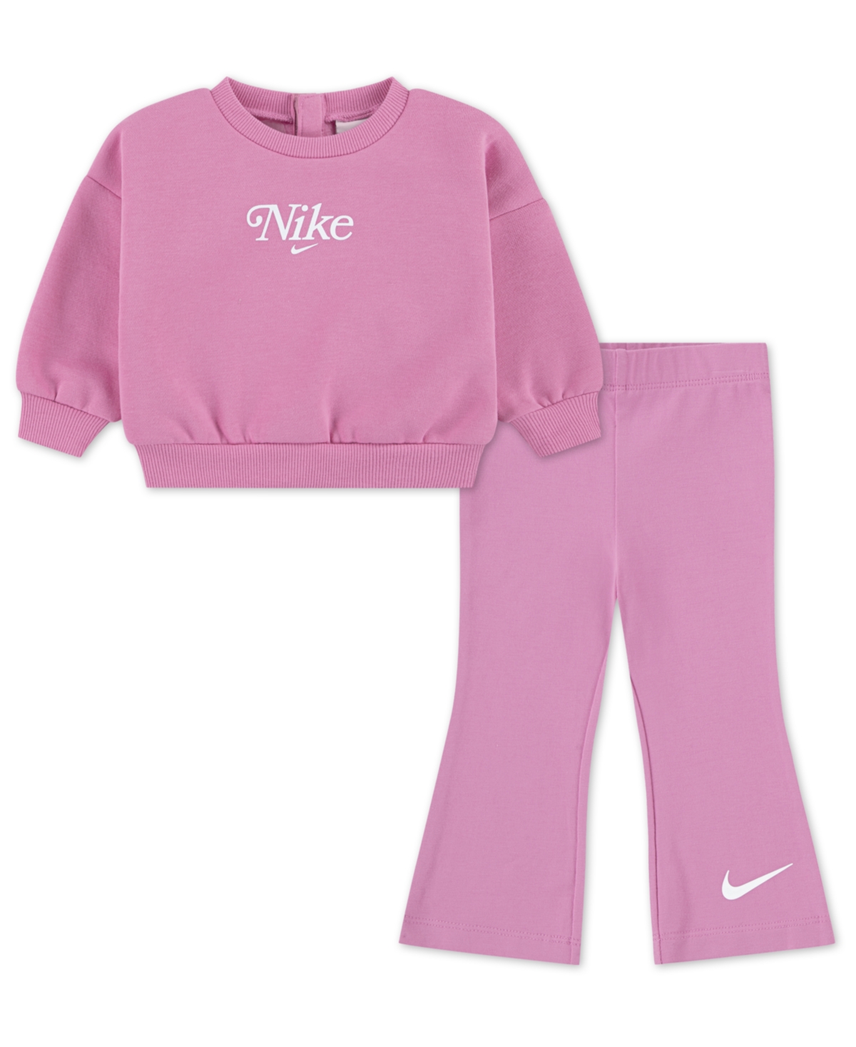 Click here for Nike Baby Girls Solid Crew 2-Piece T-Shirt and Leg... prices