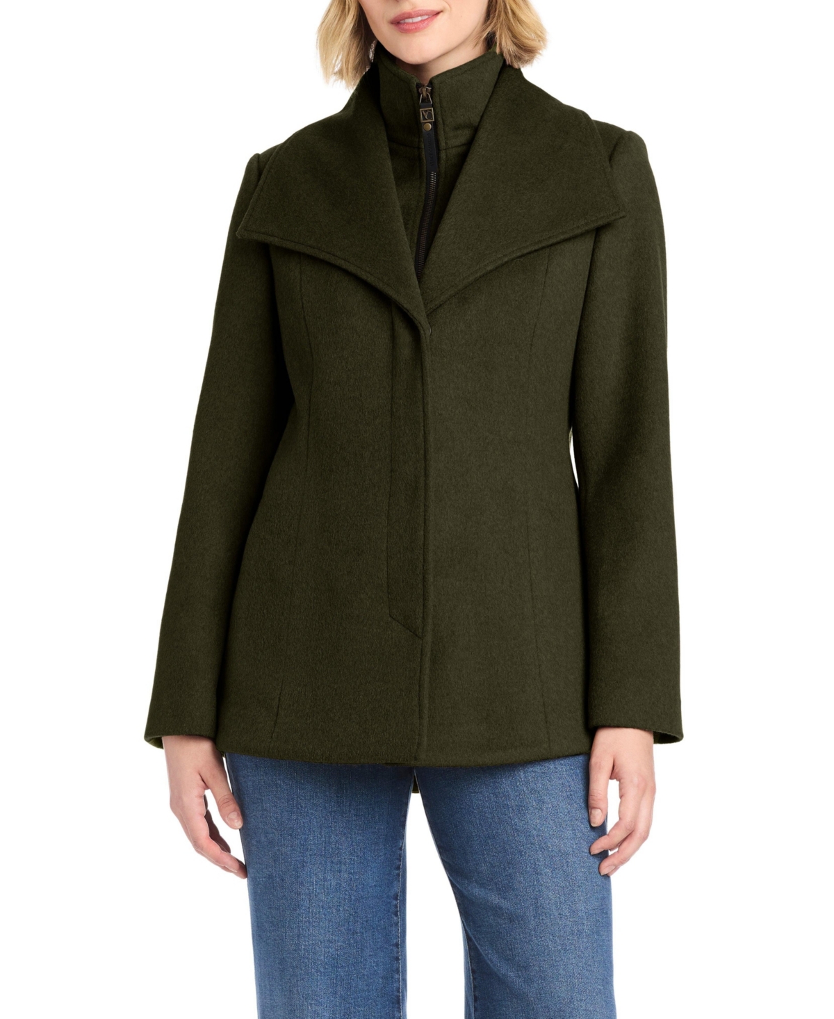 Click here for Vince Camuto Womens Short Wool Coat With Fixed Bib... prices