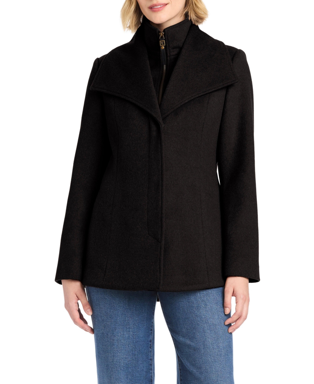 Click here for Vince Camuto Womens Short Wool Coat With Fixed Bib... prices