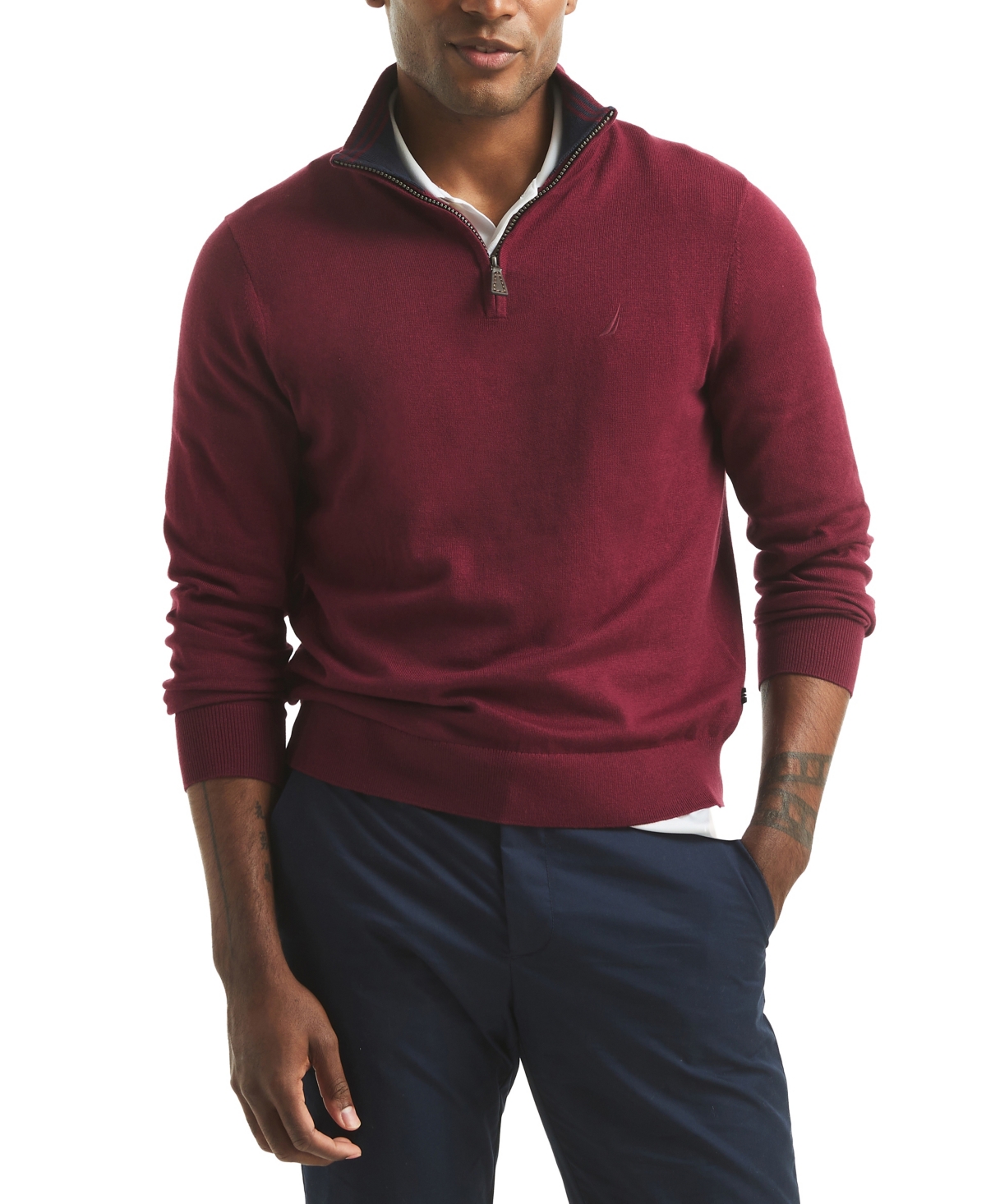 Click here for Nautica Mens Navtech Classic-Fit Solid Quarter Zip... prices