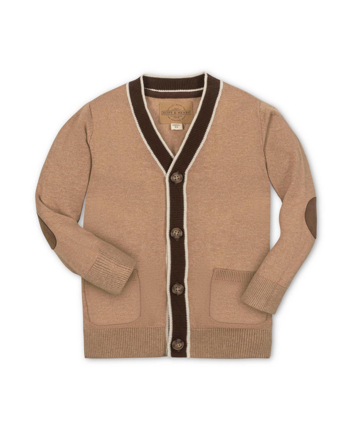 Click here for Hope & Henry Boys Organic Long Sleeve Tipped Cardi... prices