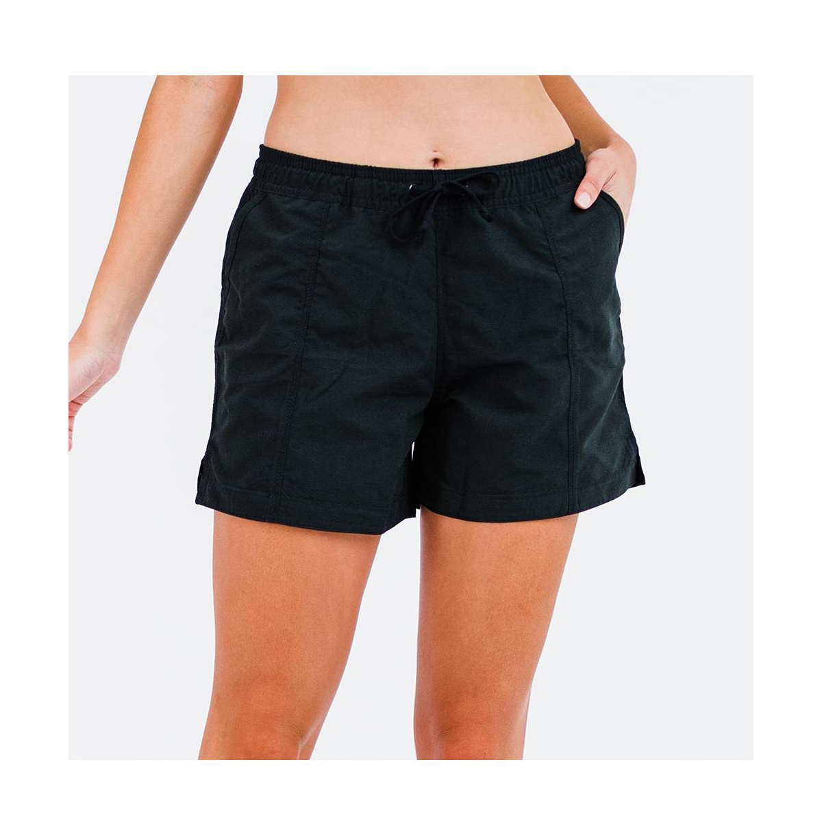 Click here for Calypsa Plus Size Mid-Thigh Board Shors - Black prices