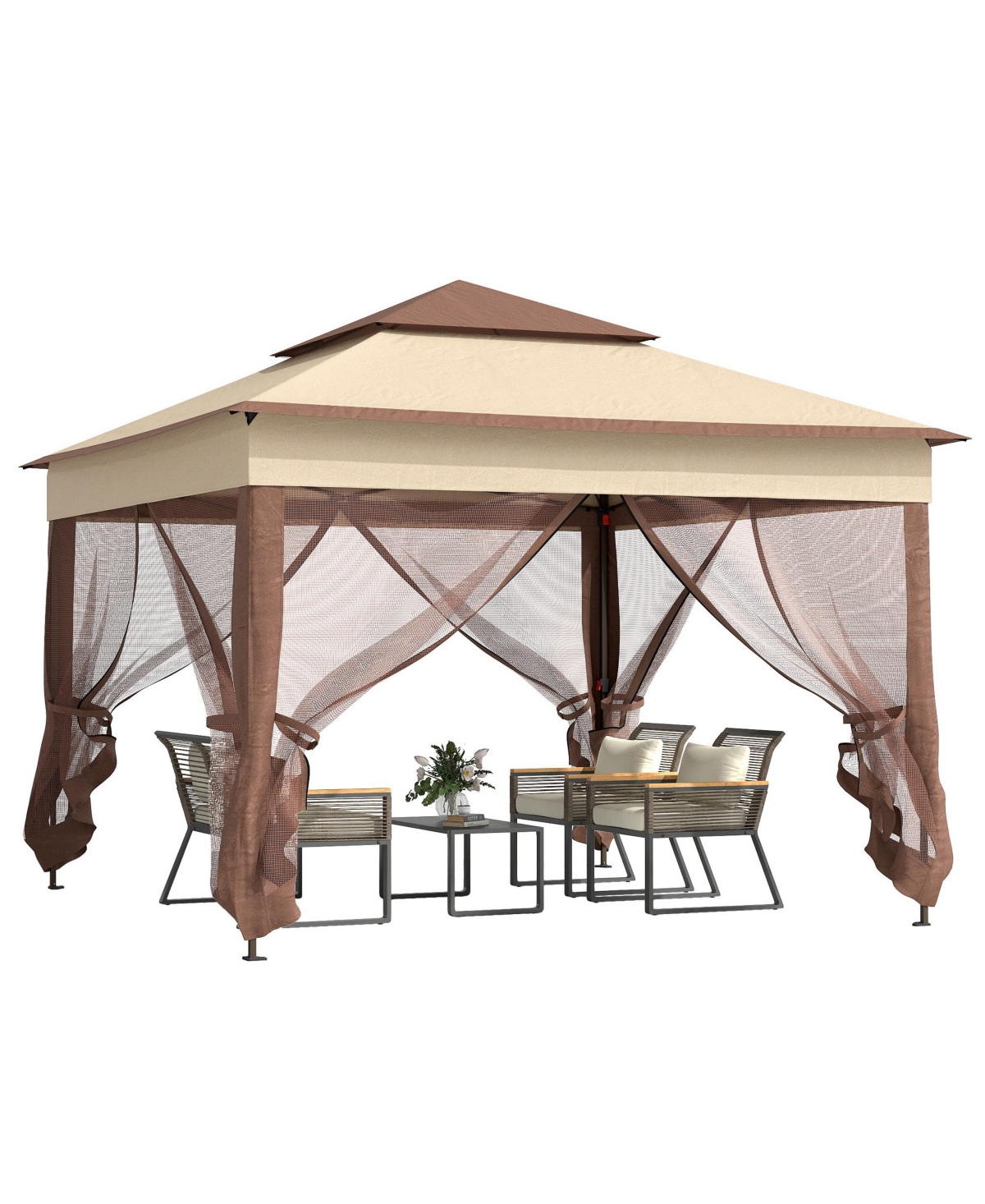 Click here for Outsunny 11 x 11 Pop-Up Gazebo Canopy with Carryin... prices