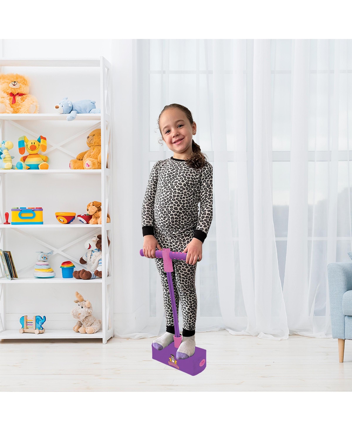 Click here for BounceZiez Hop & Squeak Pogo Hopper - Purple/pink prices