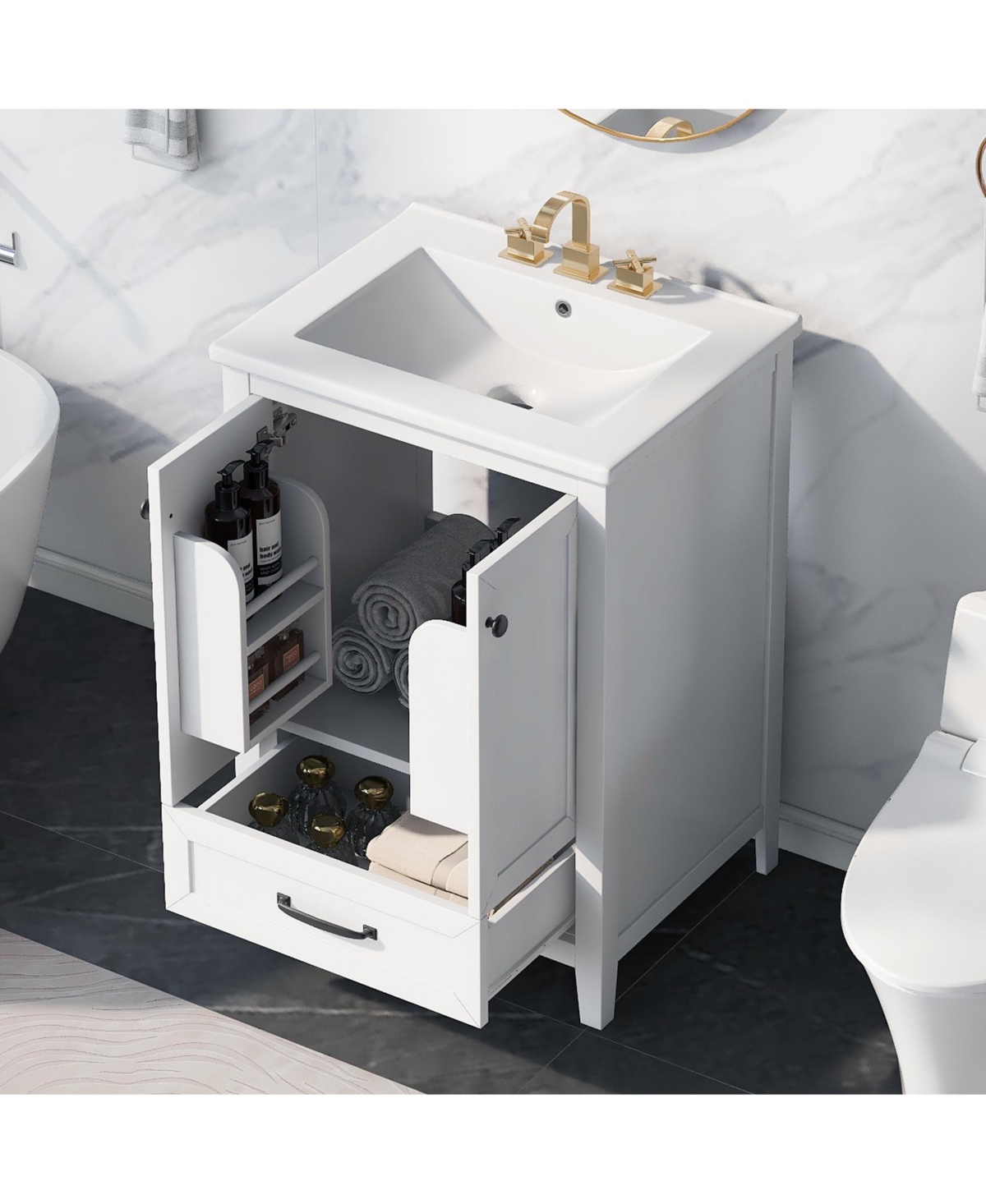 Click here for Casainc 24 Bathroom Vanity with Sink  Cabinet with... prices