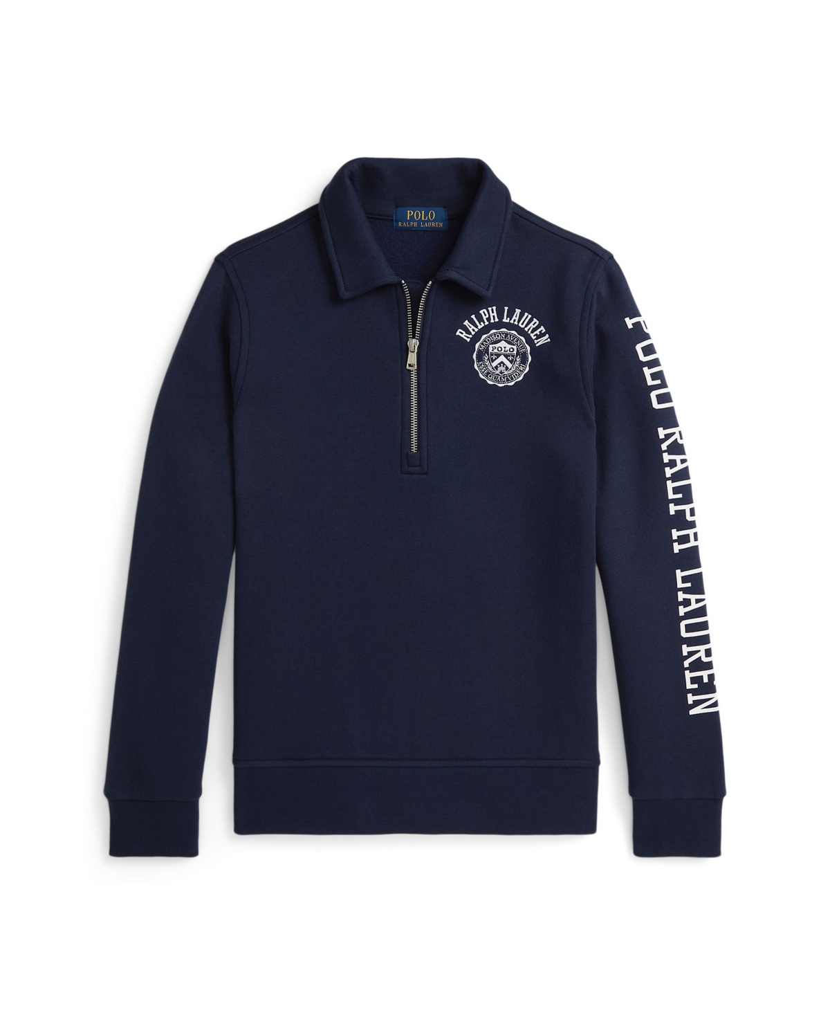 Click here for Polo Ralph Lauren Big Boys Logo Fleece Collared Sw... prices