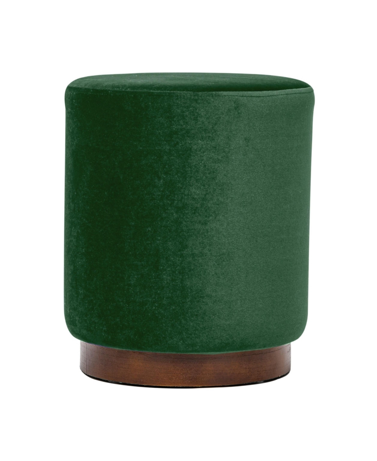 Click here for Nordlys - Green Velvet Pouf with Wooden Base Vinta... prices