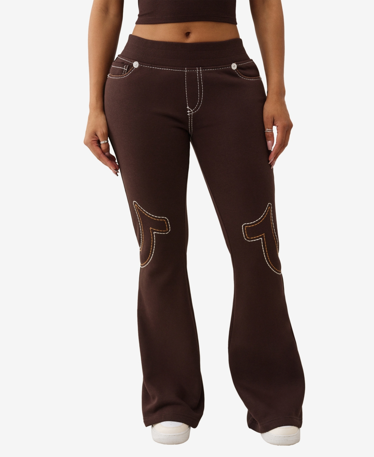 Click here for True Religion Womens Anniversary Big T Flare Pants... prices