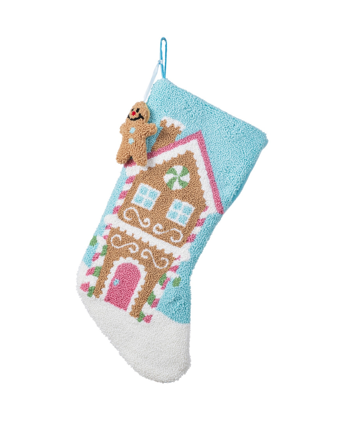 Click here for Glitzhome 21 Hooked Gingerbread House Stocking - M... prices