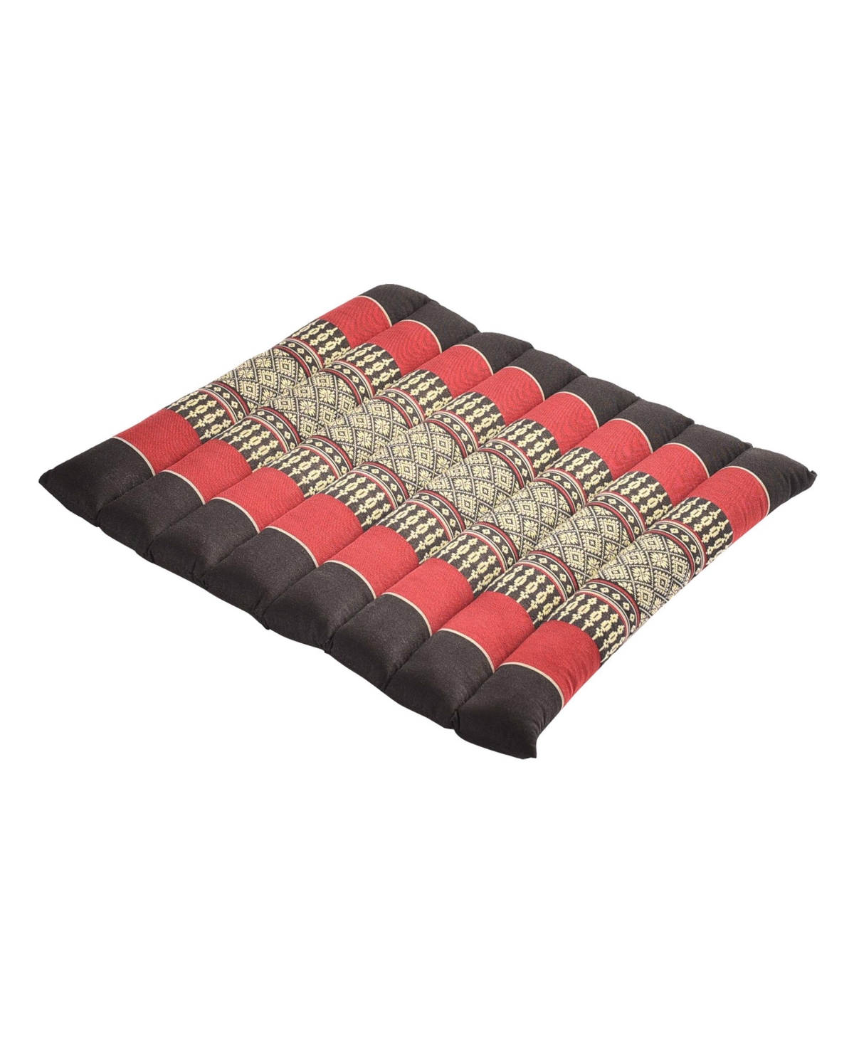 Click here for Hugger Zafuko Large Rollable Cushion - Black/red prices
