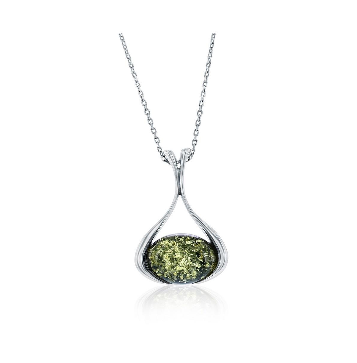 Click here for Caribbean Treasures Sterling Silver  Oval Green Am... prices
