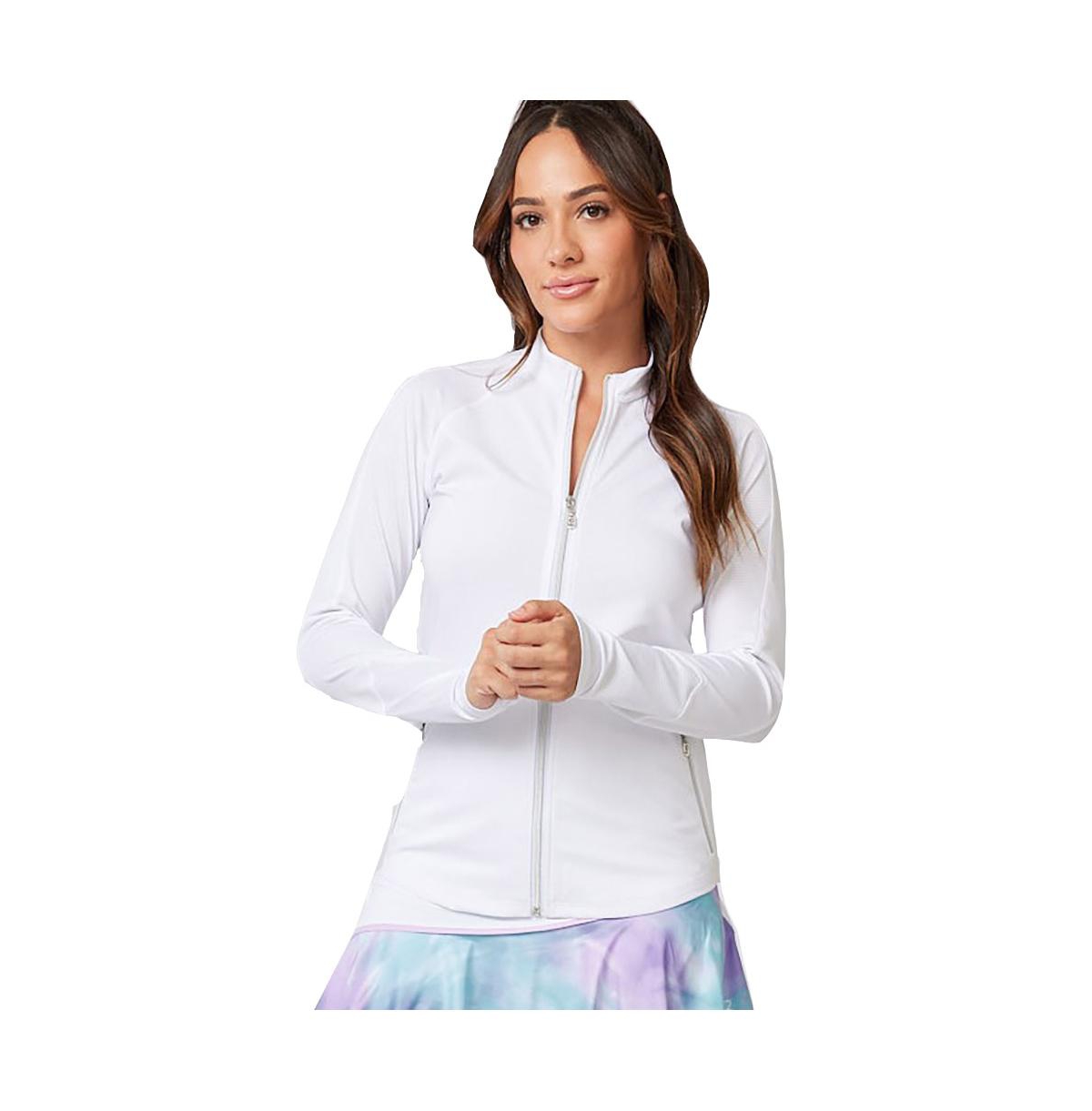 Click here for Sofibella Womens Staples Tennis Jacket - White prices