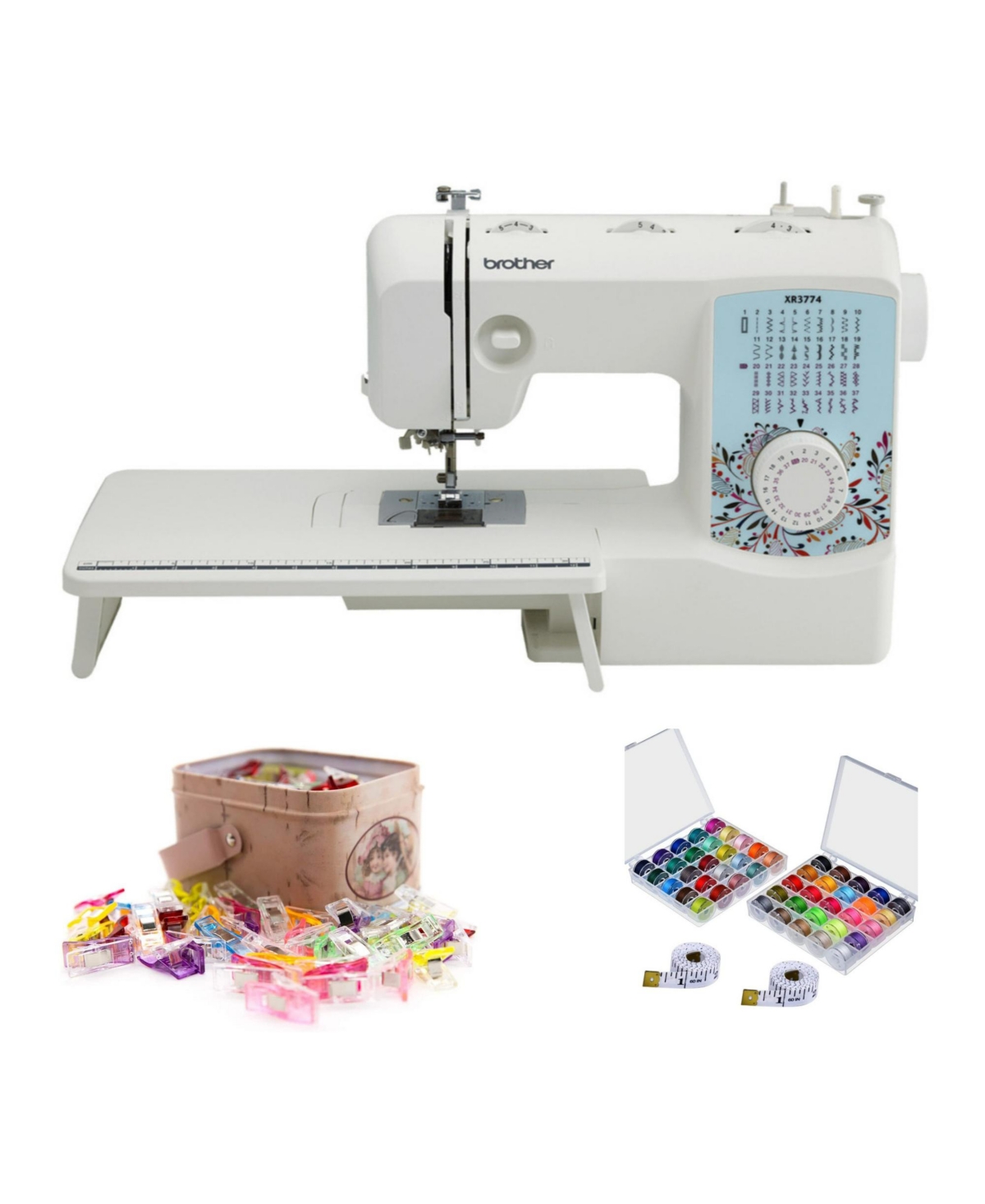Click here for Brother XR3774 Wide Table Sewing with Built-In Sti... prices