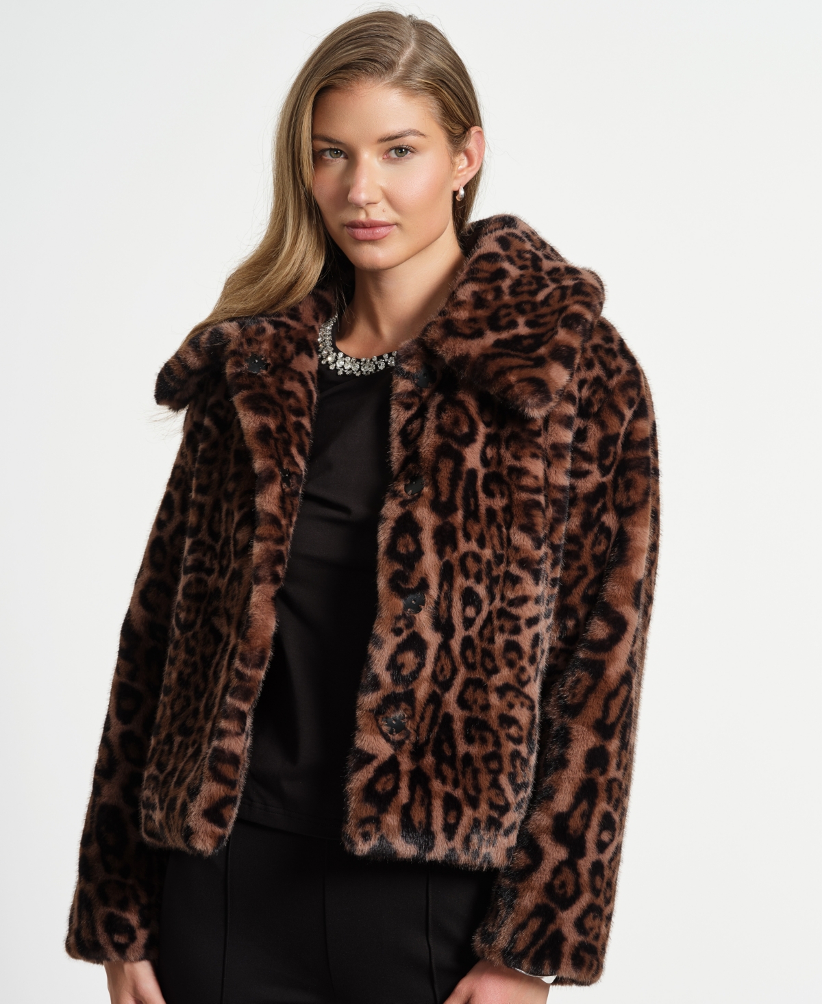 Click here for Isaac Mizrahi Womens Oversized Collar Jacket - Cho... prices