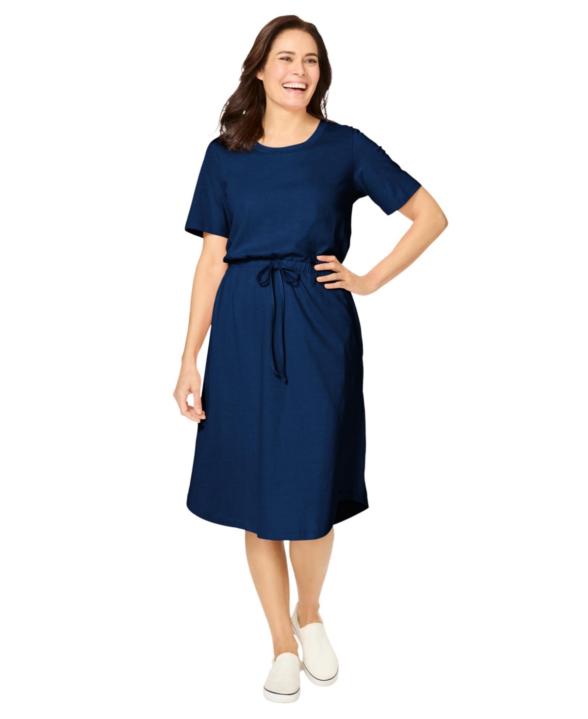 Click here for Woman Within Womens Within Curved Hem Dress - Even... prices