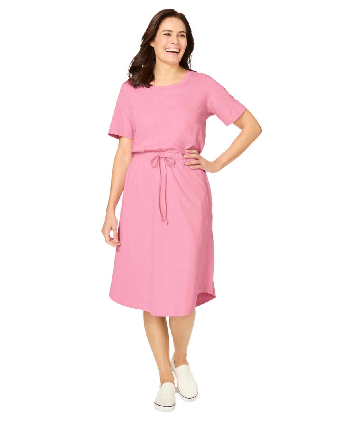 Click here for Woman Within Womens Within Curved Hem Dress - Deli... prices