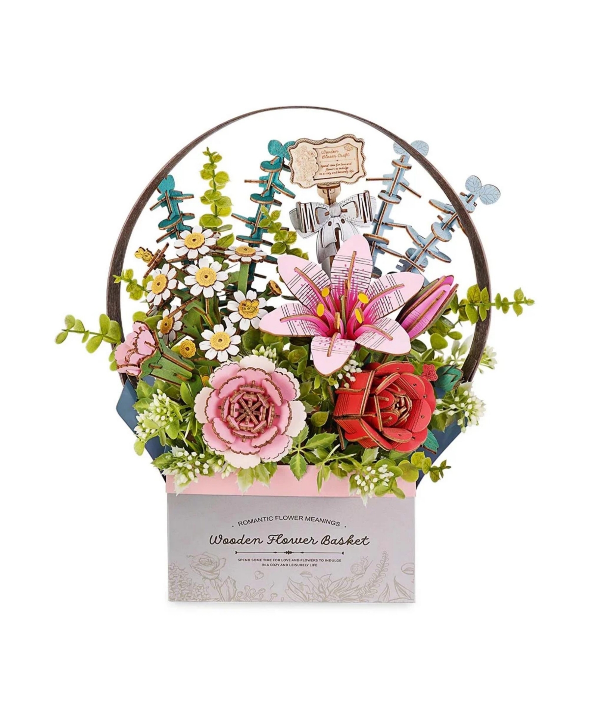 Click here for Robotime 3D Puzzle  Wooden Flower Basket with Exqu... prices