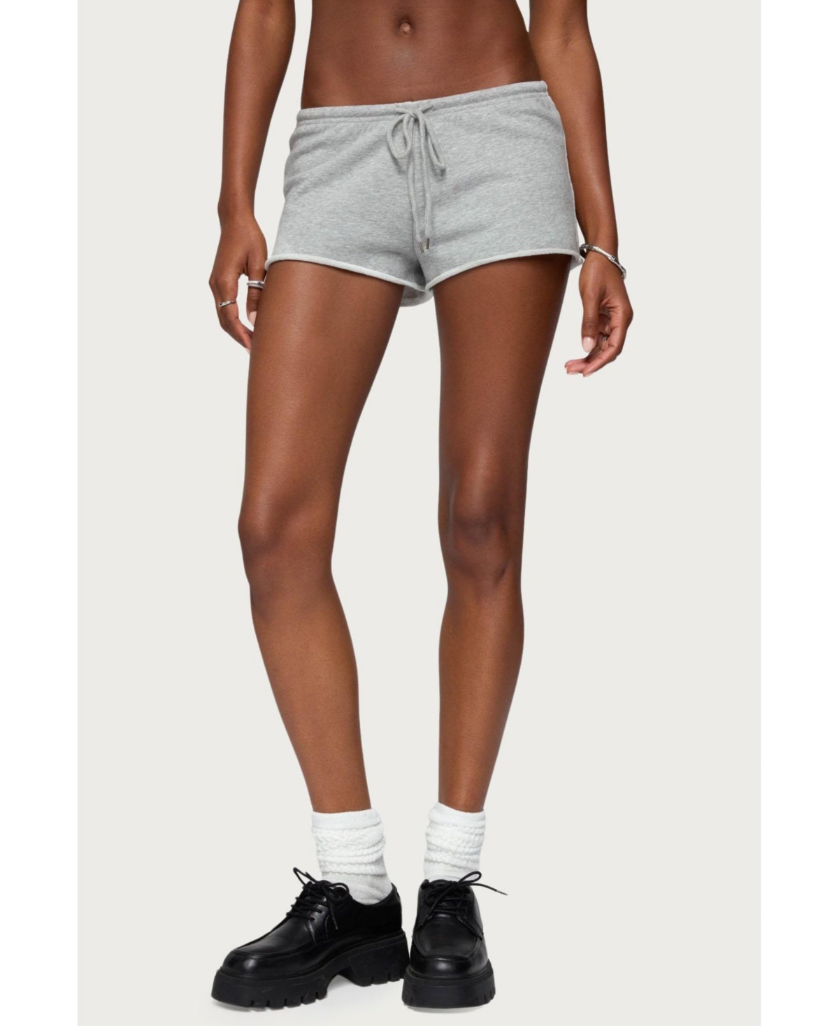 Click here for Edikted Womens Leeroy French Terry Shorts - Gray-m... prices