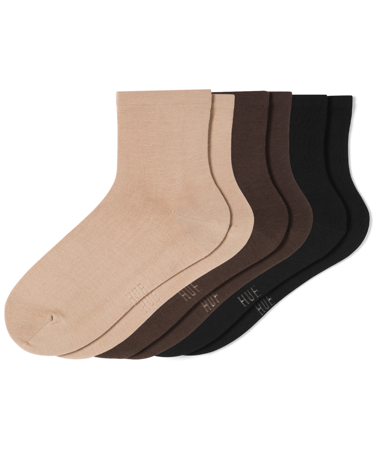 Click here for Hue Womens 3-Pk. Sleek Socks U24591MP - Sesame Pac... prices