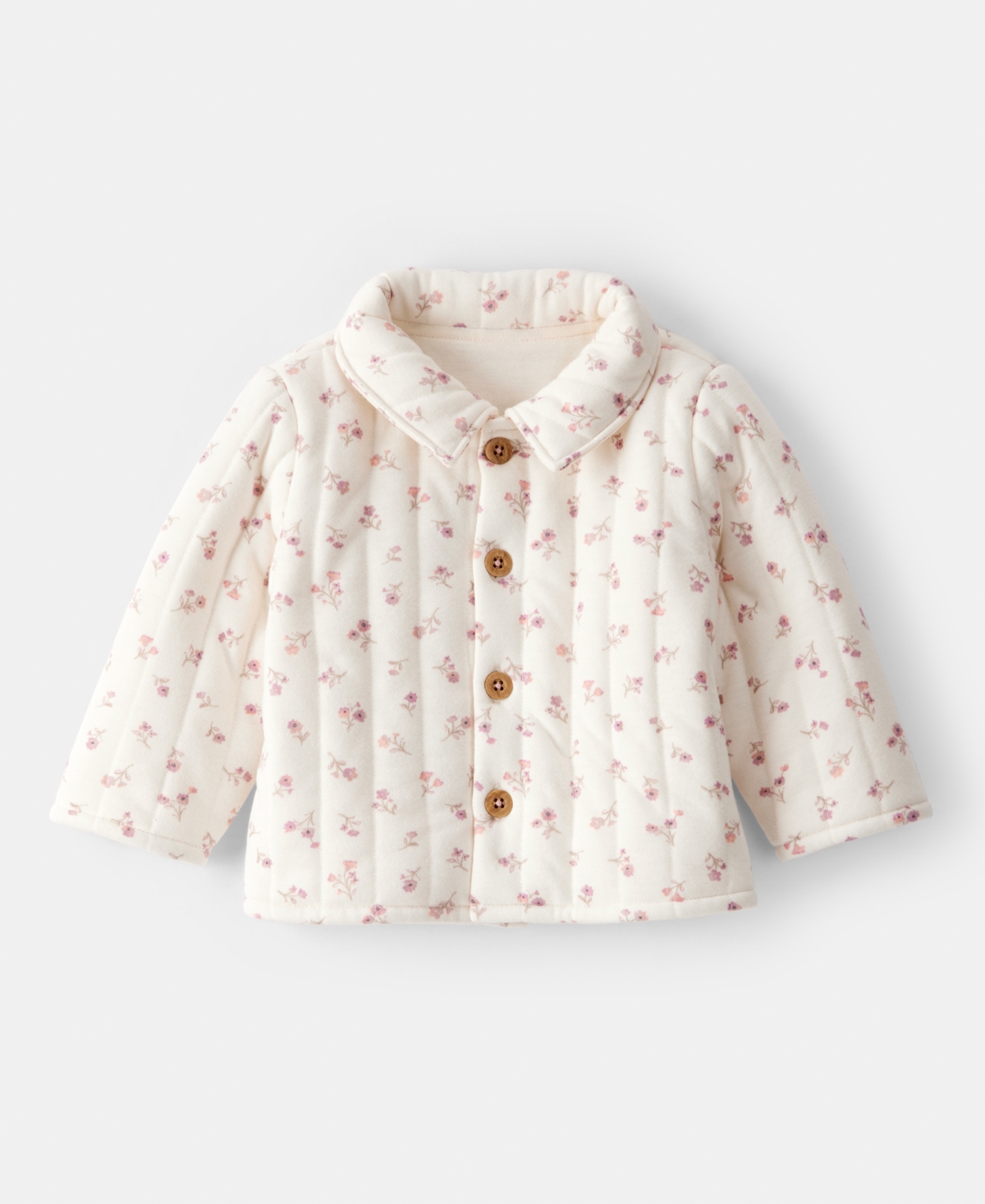 Click here for Carters Baby Girls Floral Quilted Cardigan - Ivory prices