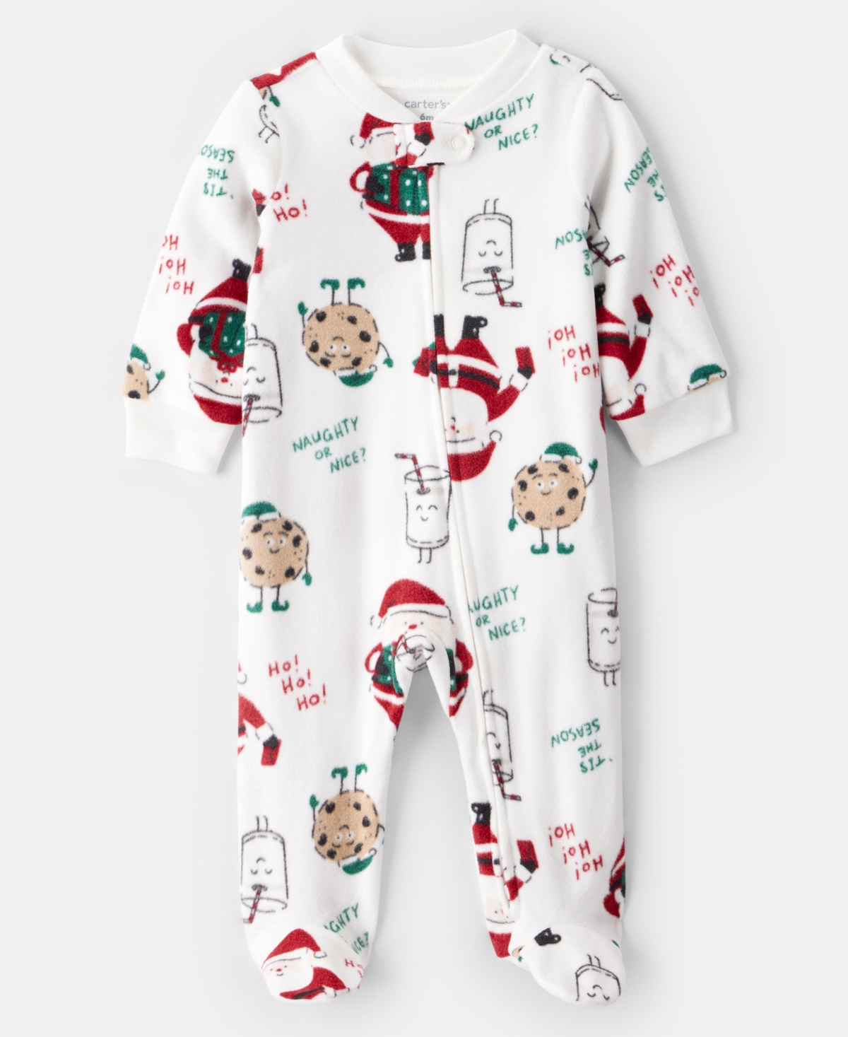 Click here for Carters Baby Boys or Baby Girls Santa Print Loose-... prices