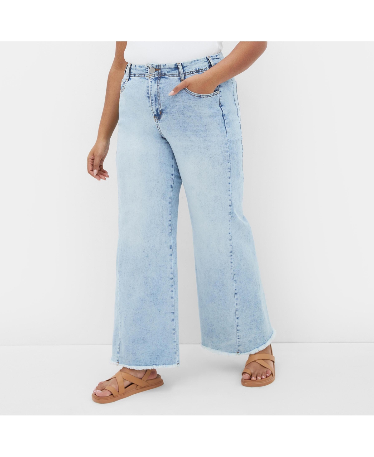 Click here for City Chic Womens Harley Fit Aliya Wide Leg Jean -... prices