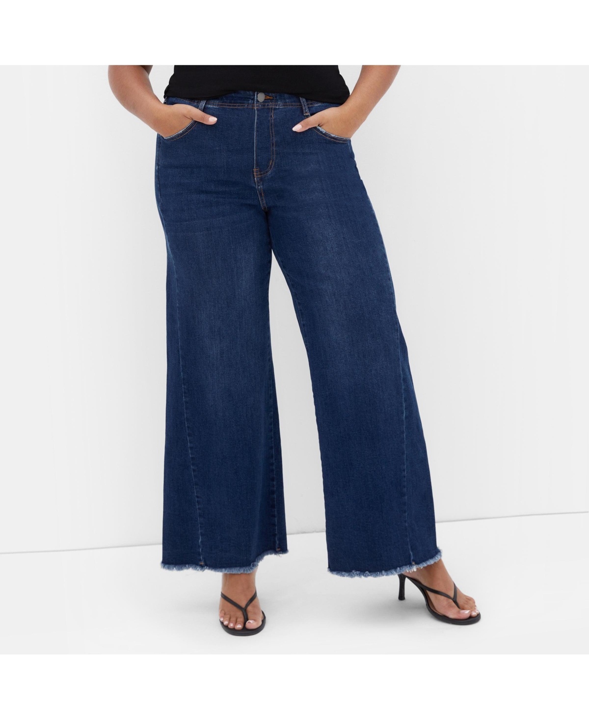 Click here for City Chic Womens Harley Fit Aliya Wide Leg Jean -... prices