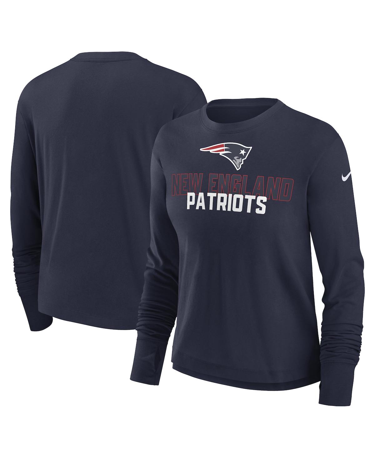 Click here for Nike Womens Navy New England Patriots Modest Crop... prices