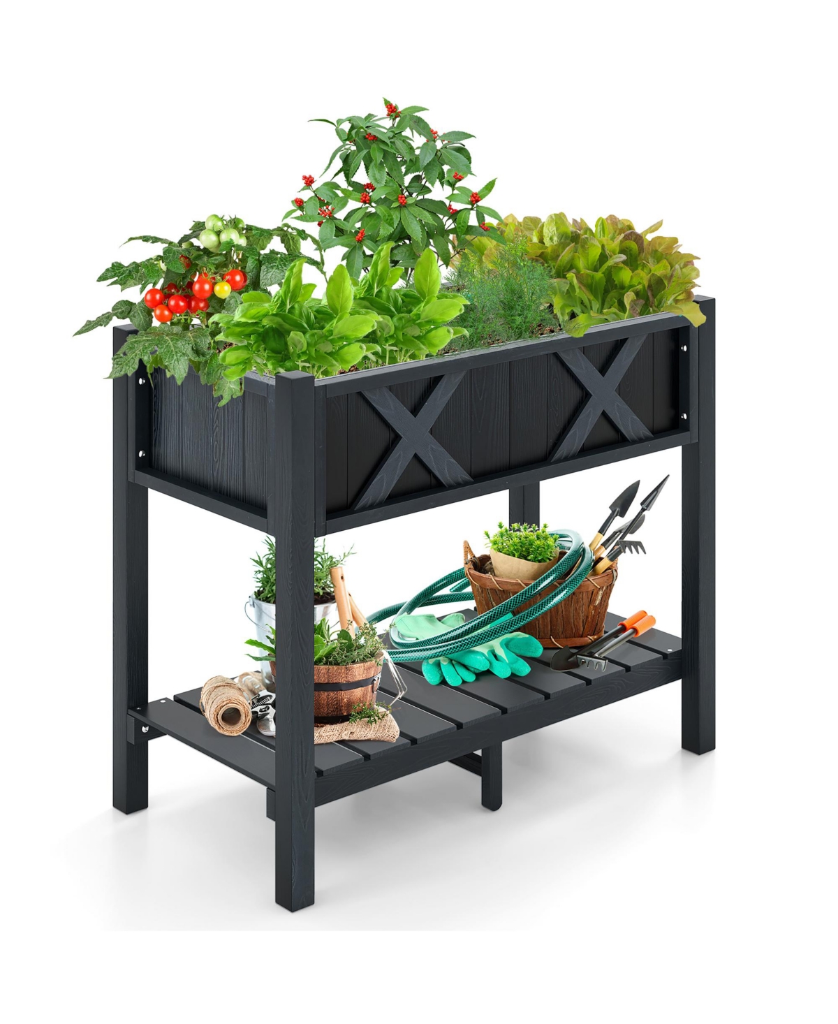 Click here for Gymax Hips Raised Garden Bed Poly Wood Elevated Pl... prices