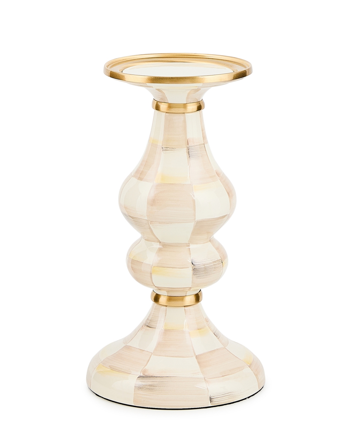 Click here for MacKenzie-Childs Mocha Check Medium Pillar Candles... prices