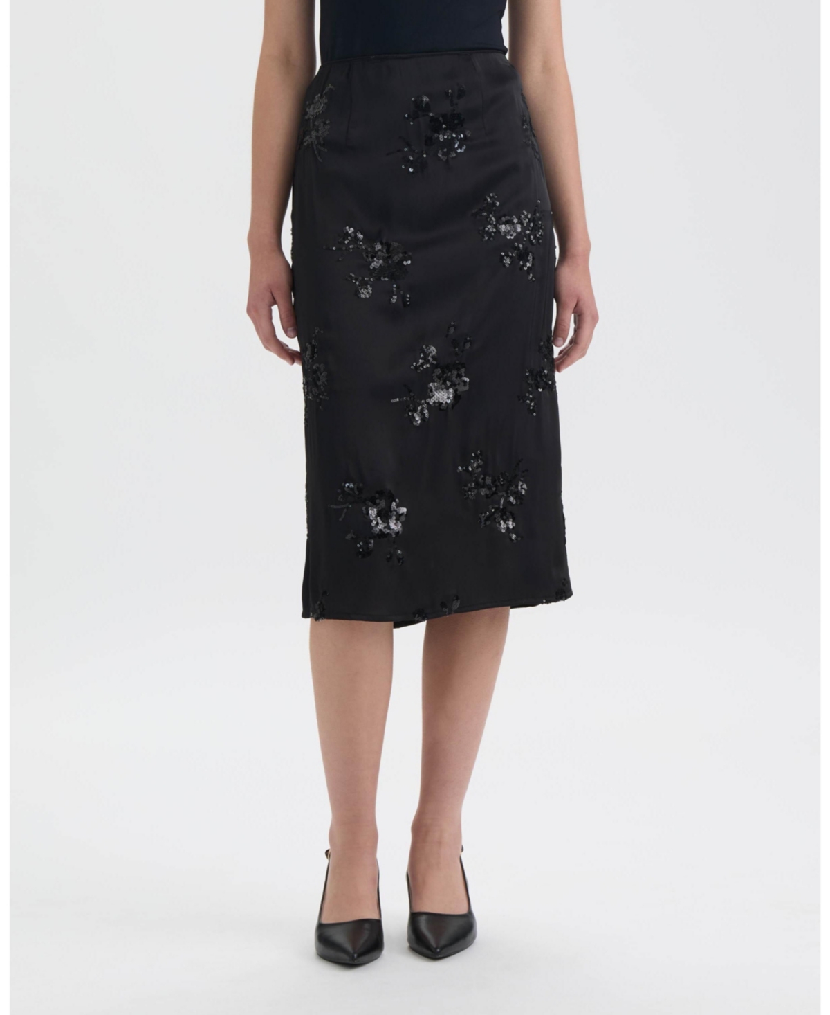 Click here for Nvlt Womens Midi Sequin Skirt - Black prices