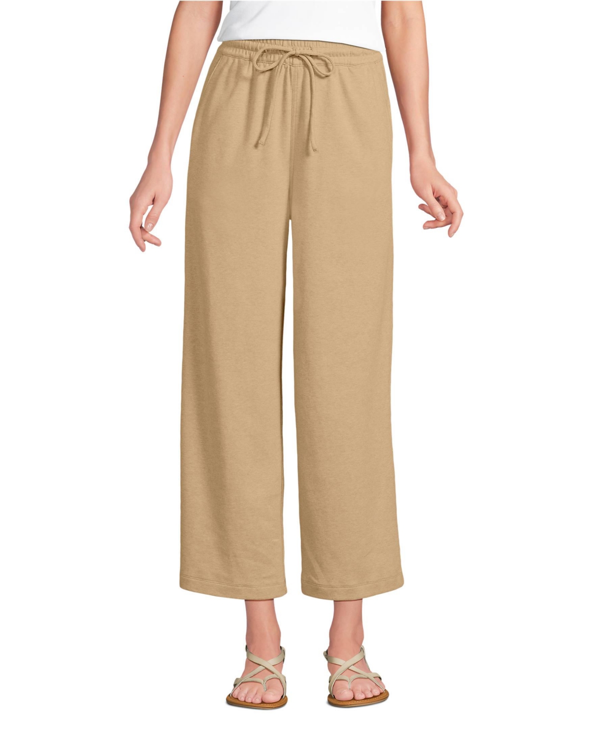 Click here for Lands End Womens Sport Knit Elastic Waist Wide Leg... prices