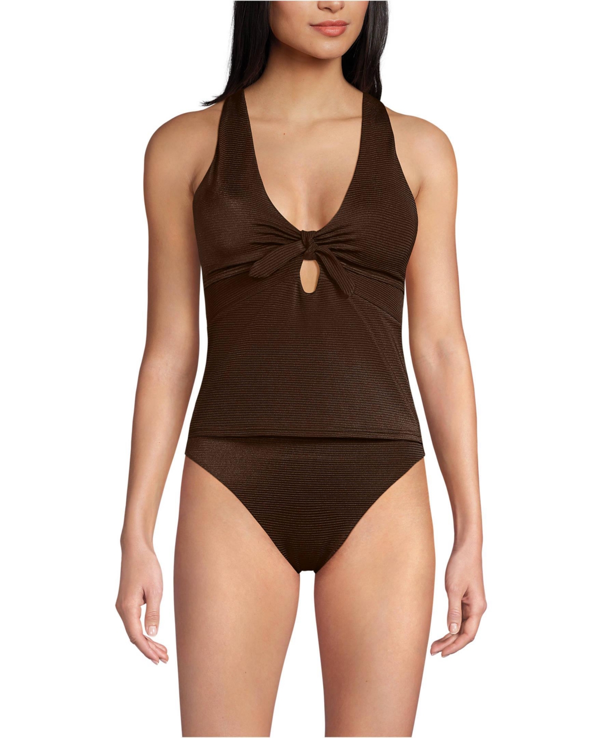 Click here for Lands End Womens Shine Ribbed Tankini Top and High... prices