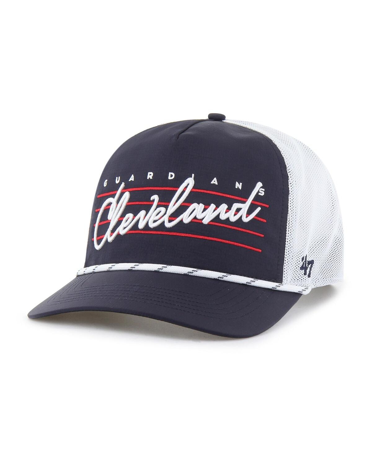 Click here for 47 Brand Mens Navy Cleveland Guardians Brrr Downbu... prices