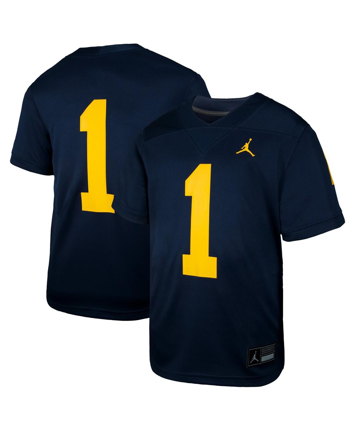 Click here for Jordan Big Boys and Girls Jordan 1 Navy Michigan W... prices