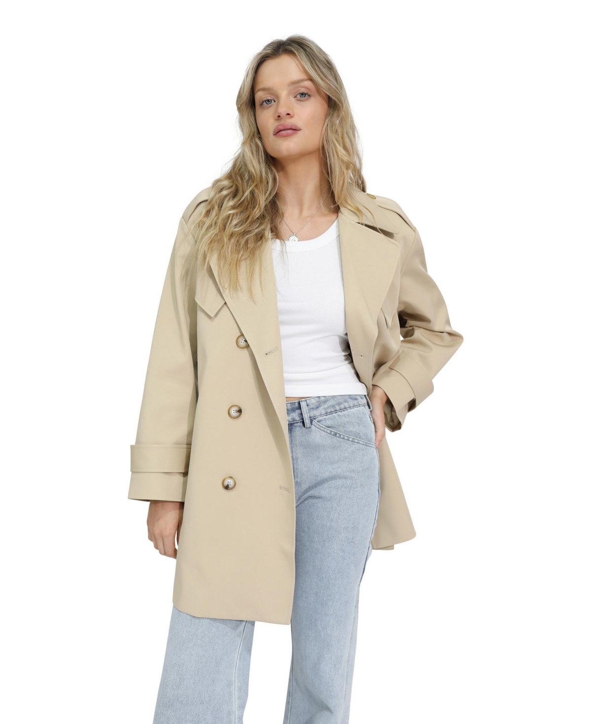 Click here for Belle & Bloom Whispers of Verona Trench Coat - Lig... prices