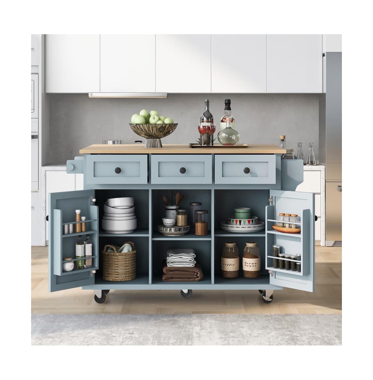 Click here for Maison Boucle Kitchen Island Cart with Drop Leaf... prices