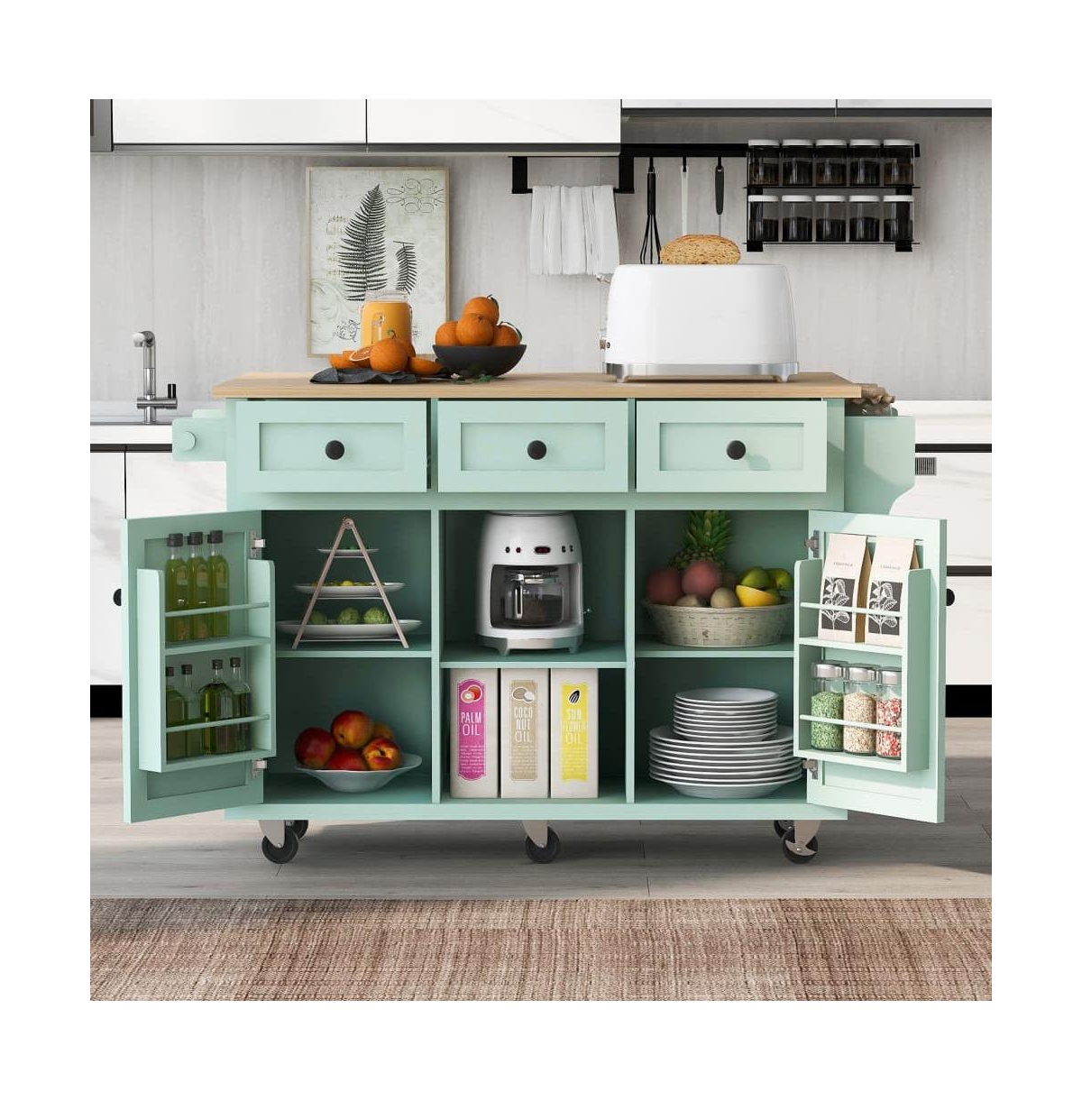 Click here for Maison Boucle Kitchen Island Cart with Drop Leaf... prices