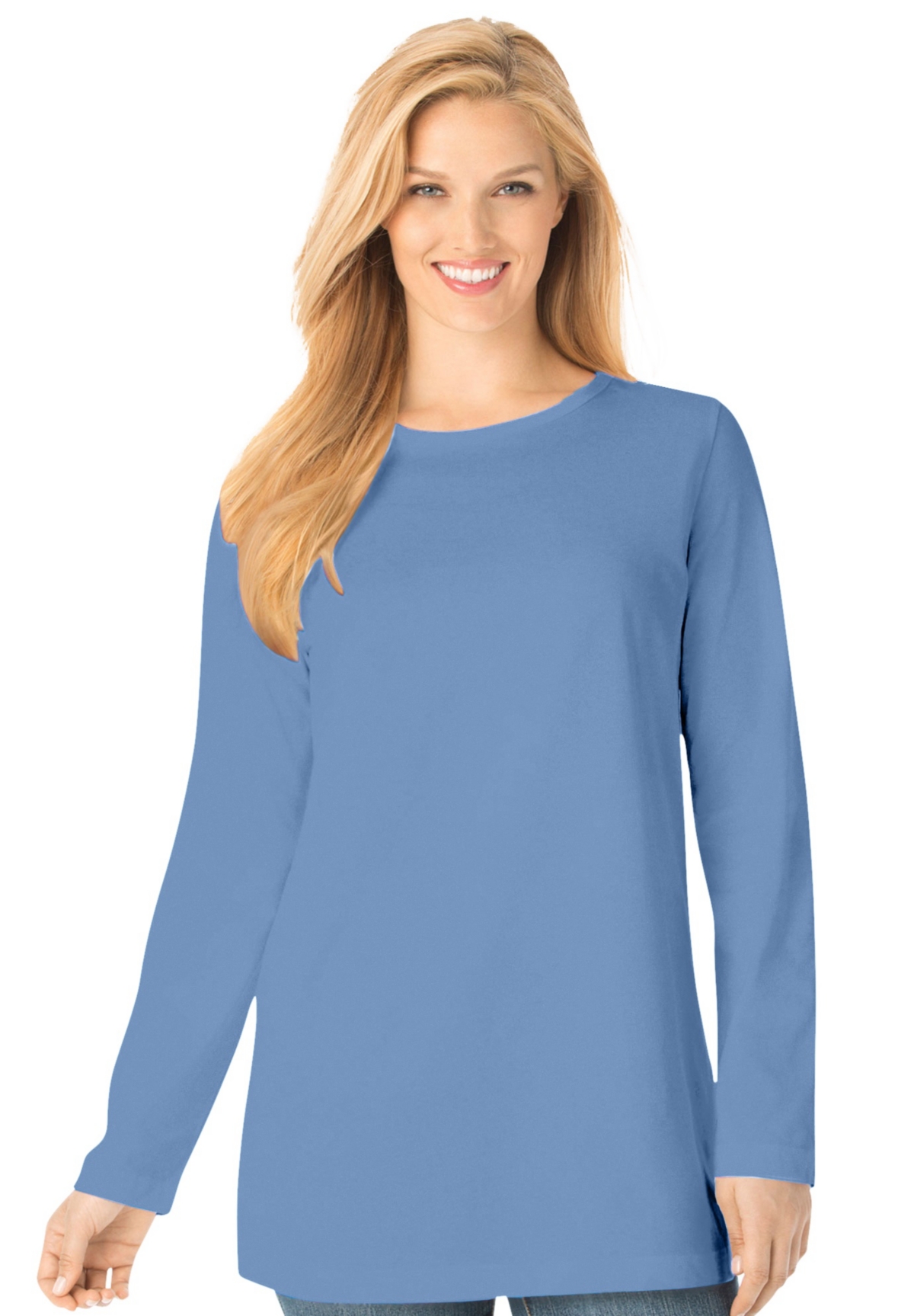 Click here for Woman Within Womens Within Perfect Long-Sleeve Cre... prices