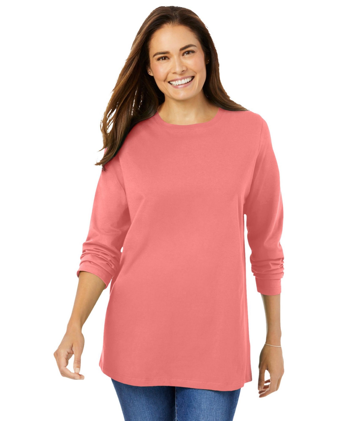Click here for Woman Within Womens Within Perfect Long-Sleeve Cre... prices