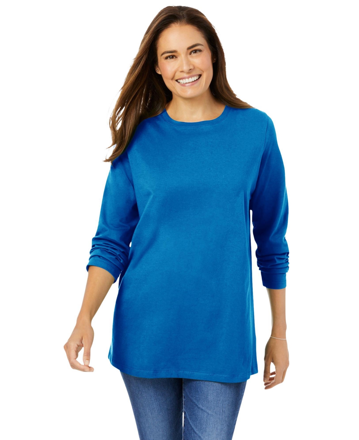 Click here for Woman Within Womens Within Perfect Long-Sleeve Cre... prices