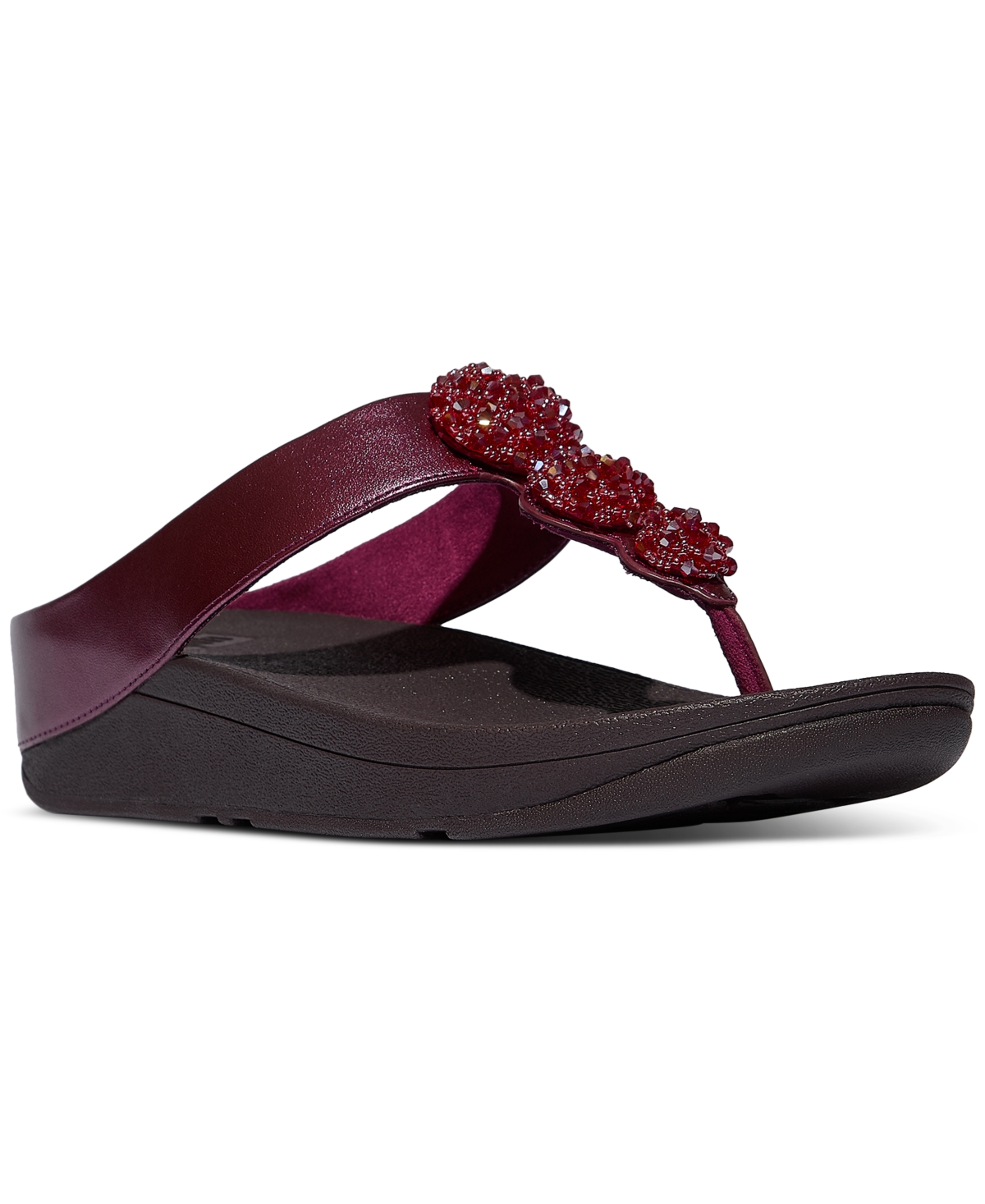 Click here for FitFlop Womens Fino Beadie Wedge Sandals - Metalli... prices