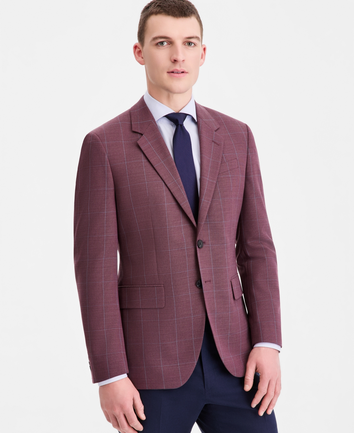 Click here for Hugo by Hugo Boss Mens Modern-Fit Blue Blazer - Bl... prices