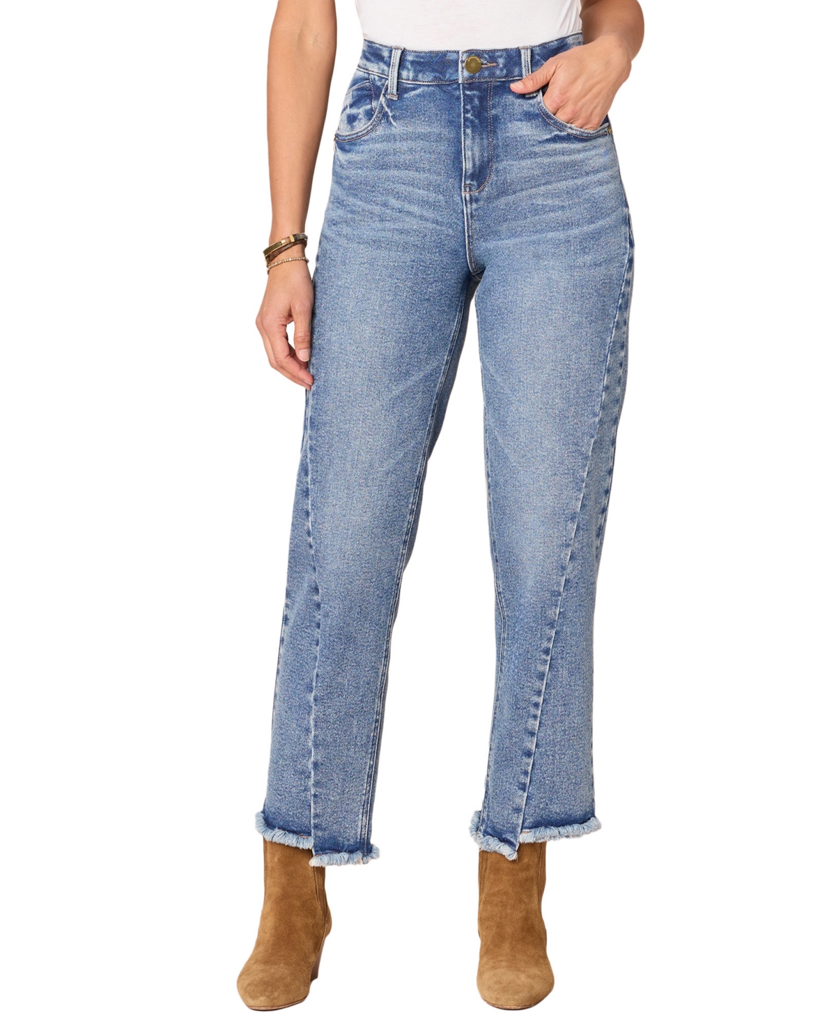 Click here for Democracy Petite High Rise Solid Ankle Pants - Mid... prices