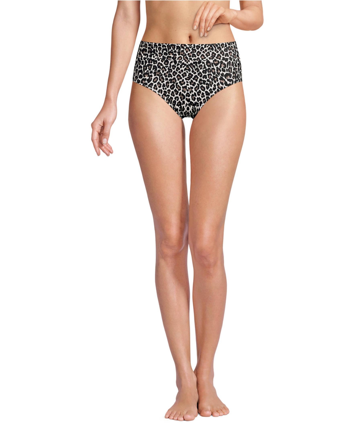 Click here for Lands End Womens Mid Rise Bikini Bottoms - Black l... prices
