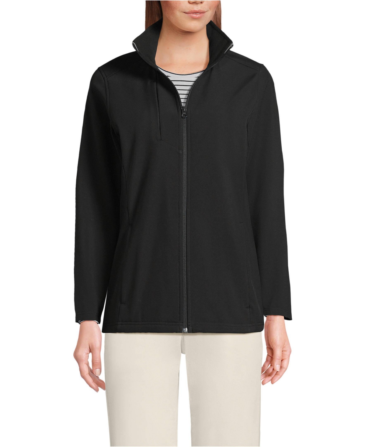 Click here for Lands End Womens Soft Shell Jacket - Black prices