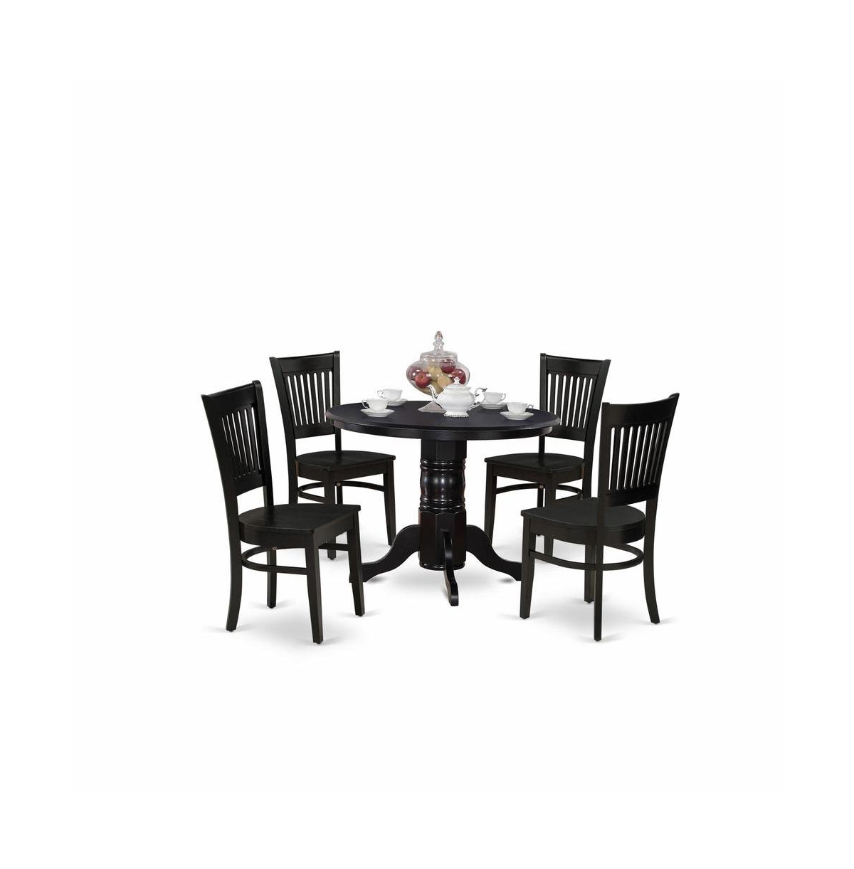Click here for East West Furniture - SHVA5-blk-w - 5-Pc Dining Ro... prices